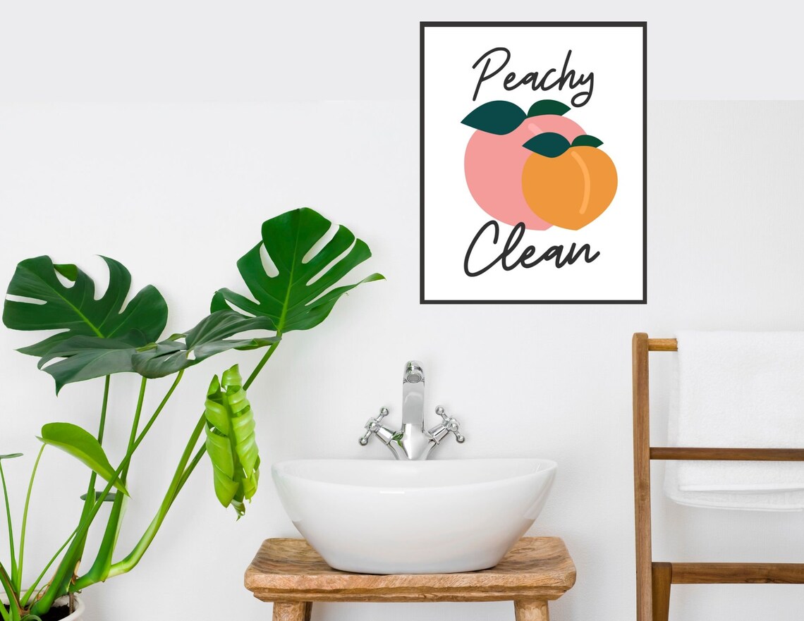 Peachy Clean Printable (5 Sizes) Peach Printable, Peach Print, Just ...