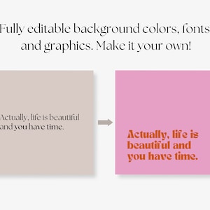 Positive Affirmation Self Care Cards, Editable Canva Quotes ...