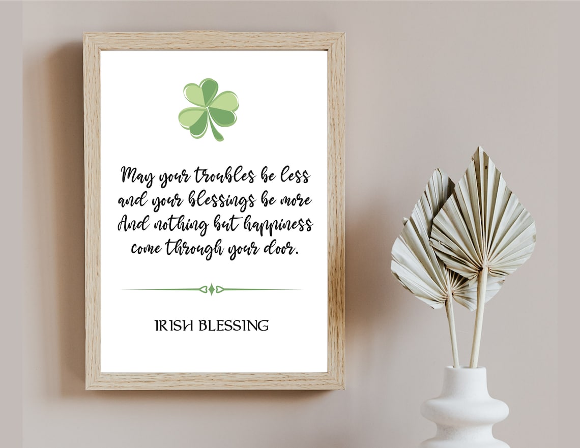 Traditional Irish Blessing Printable, Gaelic Quote (digital Download ...