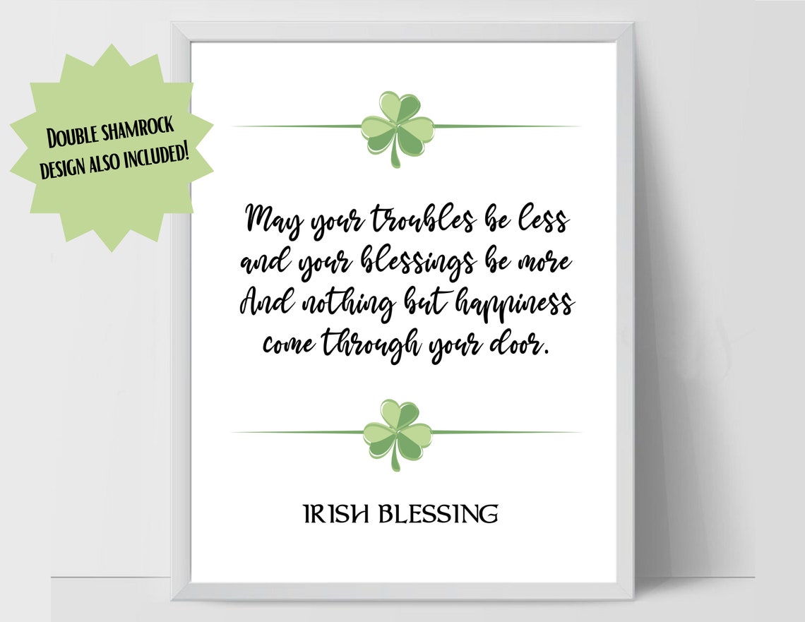 Traditional Irish Blessing Printable, Gaelic Quote (digital Download ...