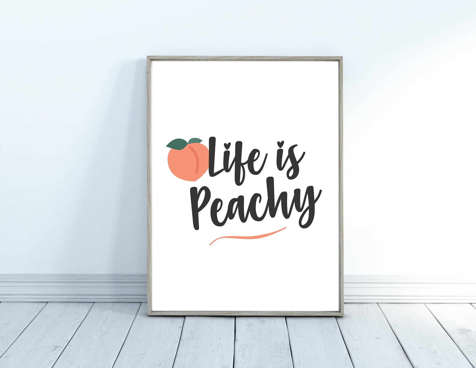 Set of 6 Peach Printables Wall Art, Peachy Clean, Hello Sweet Cheeks ...
