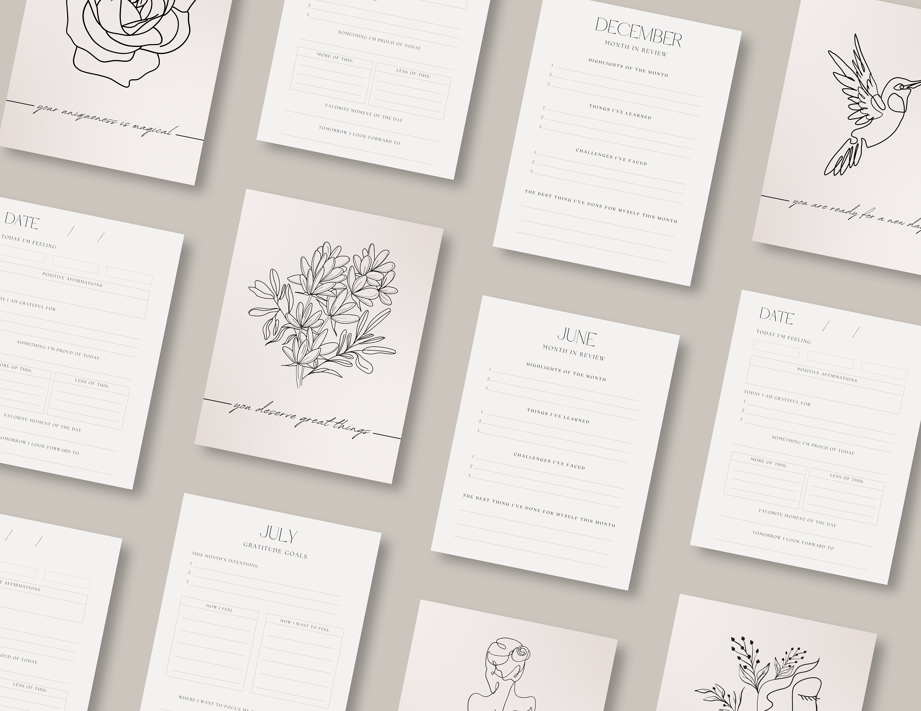 Editable Gratitude Journal Printable | Positive Affirmation Workbook ...