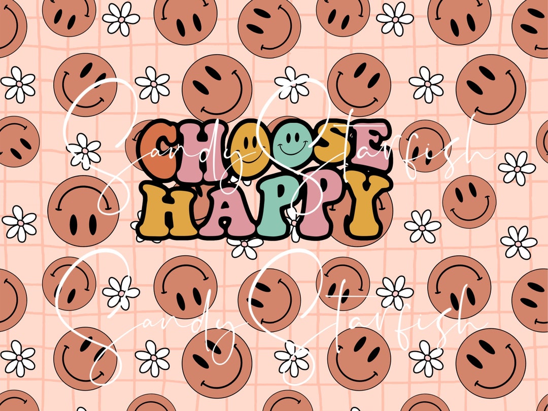 DIGITAL DOWNLOAD Png Retro Groove Smile Face Choose Happy - Etsy