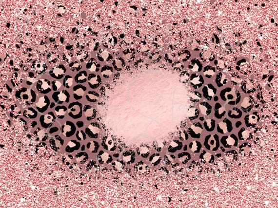 DIGITAL DOWNLOAD Png Sublimation Blank Rose Gold Leopard Print | Etsy