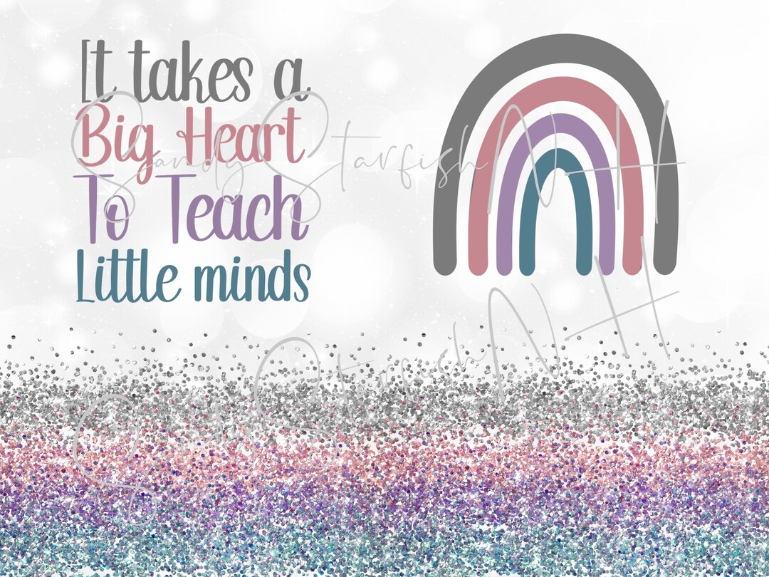 DIGITAL DIGITAL Png Boho Rainbow Teach Little Minds Daycare Teacher - Etsy