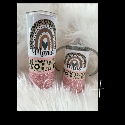 Mama Mini Boho Rose Gold Rainbow Sublimation Tumbler 20oz And Etsy