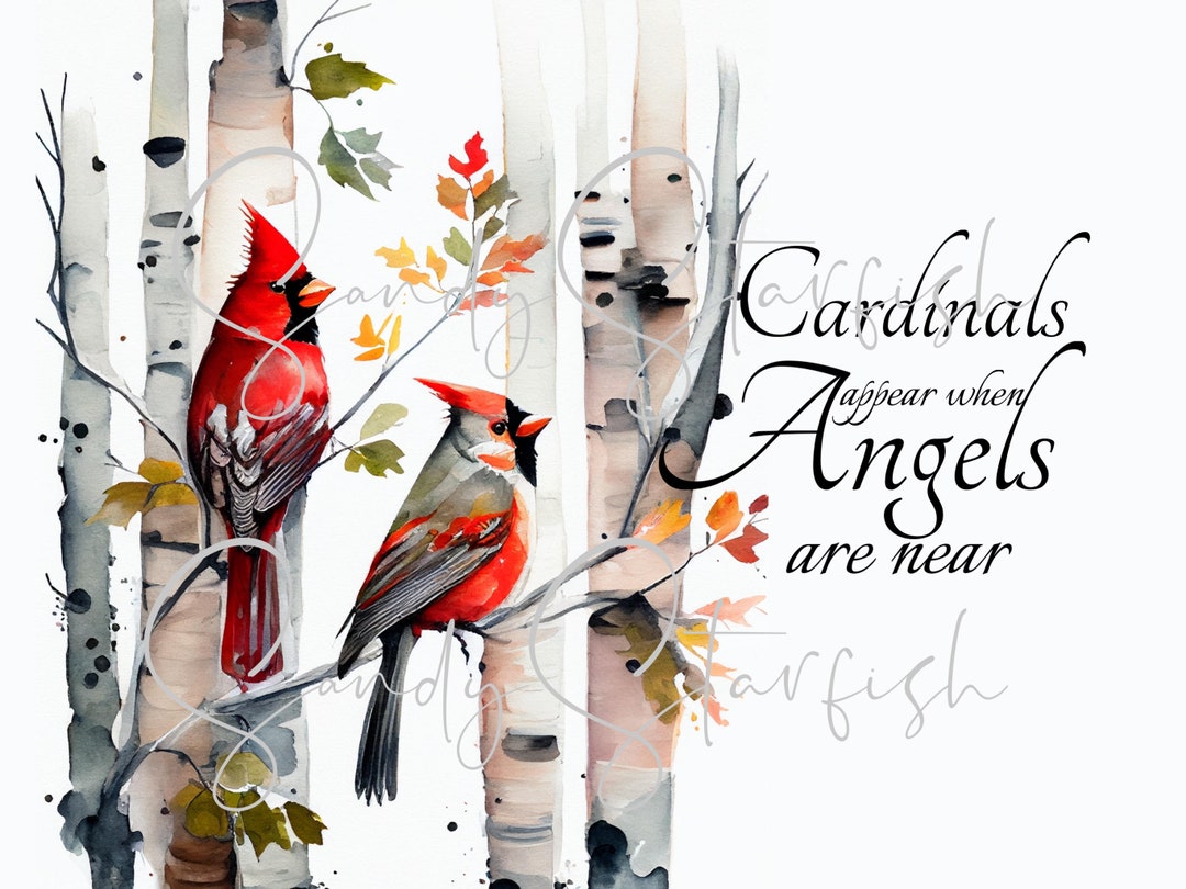 DIGITAL DOWNLOAD Png Cardinal Bird Angels for Sublimation Tumbler - Etsy