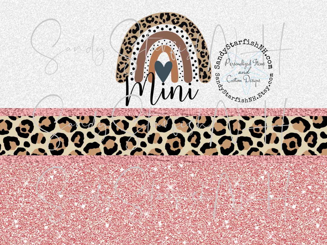DIGITAL DOWNLOAD PNG Mini Rose Gold Leopard Boho Rainbow Sublimation ...