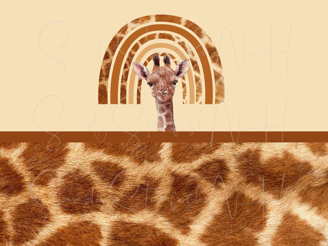 DIGITAL DOWNLOAD PNG Giraffe Boho Rainbow Animal Fur Spots - Etsy