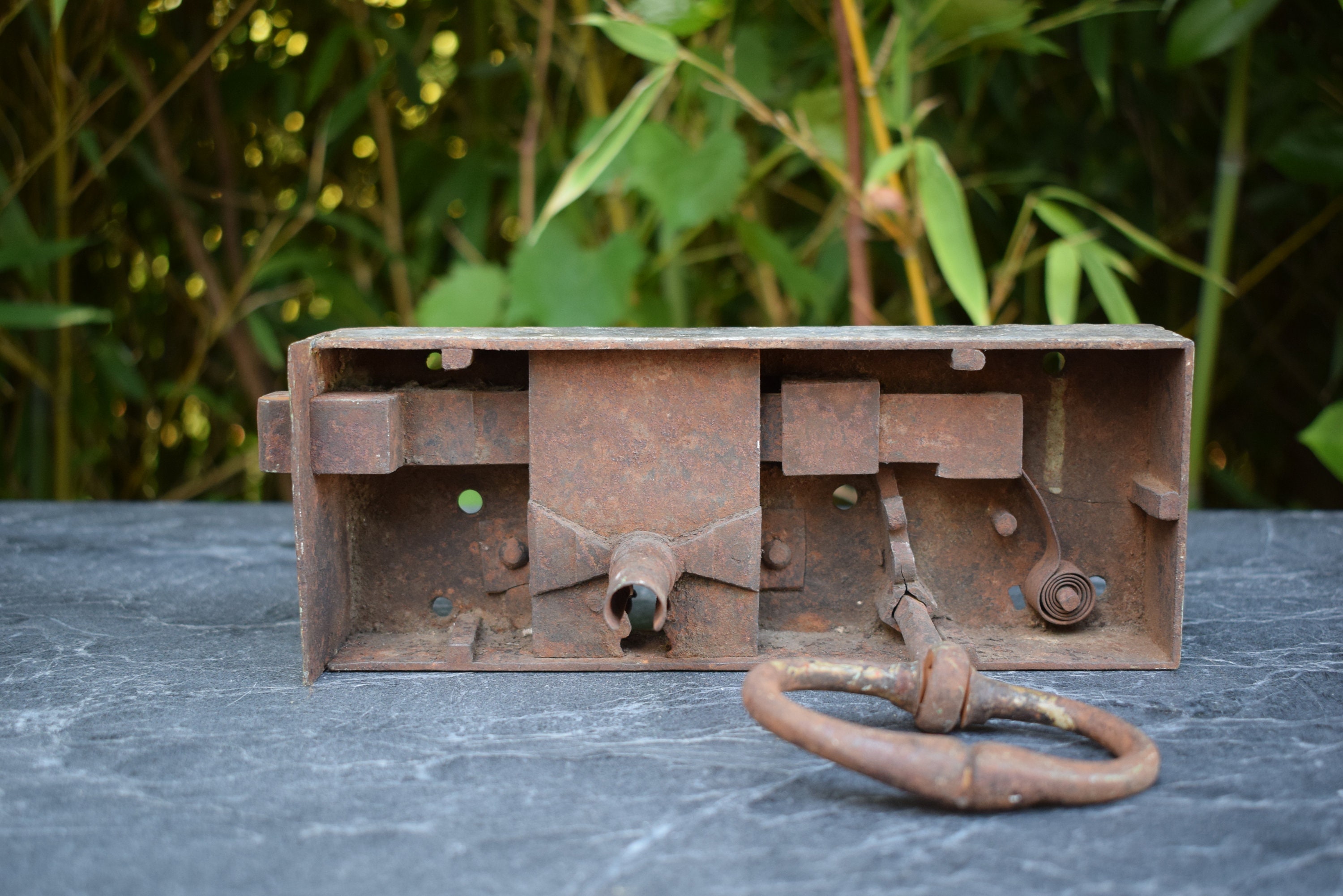 Large French Wrought Iron 18th Century Door Lock With Handle, Working ...