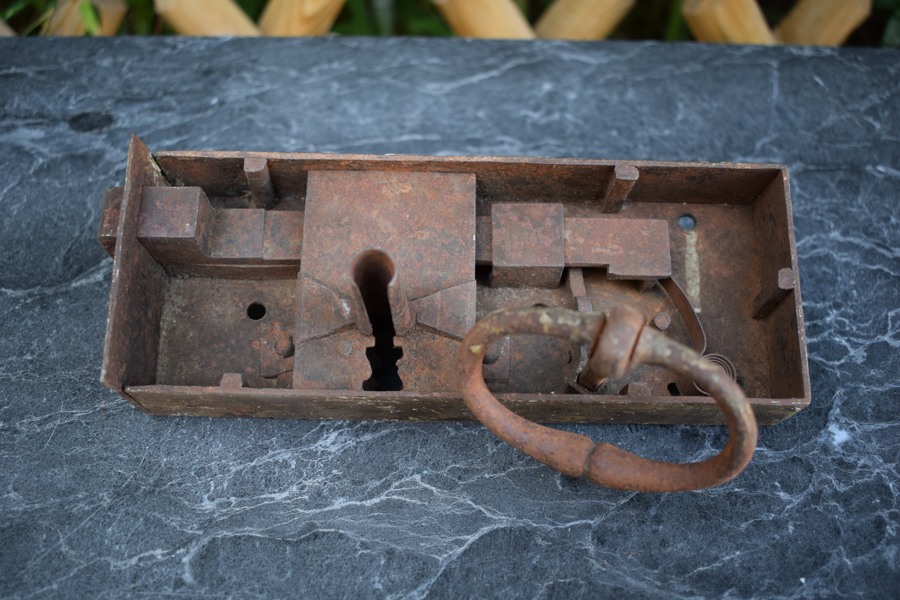 Large French Wrought Iron 18th Century Door Lock With Handle, Working ...