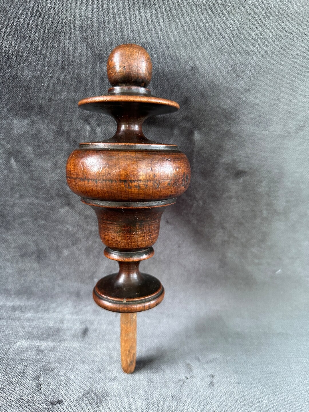French Antique Carved Wood Fleuron Furniture Decoration Stair Finial ...