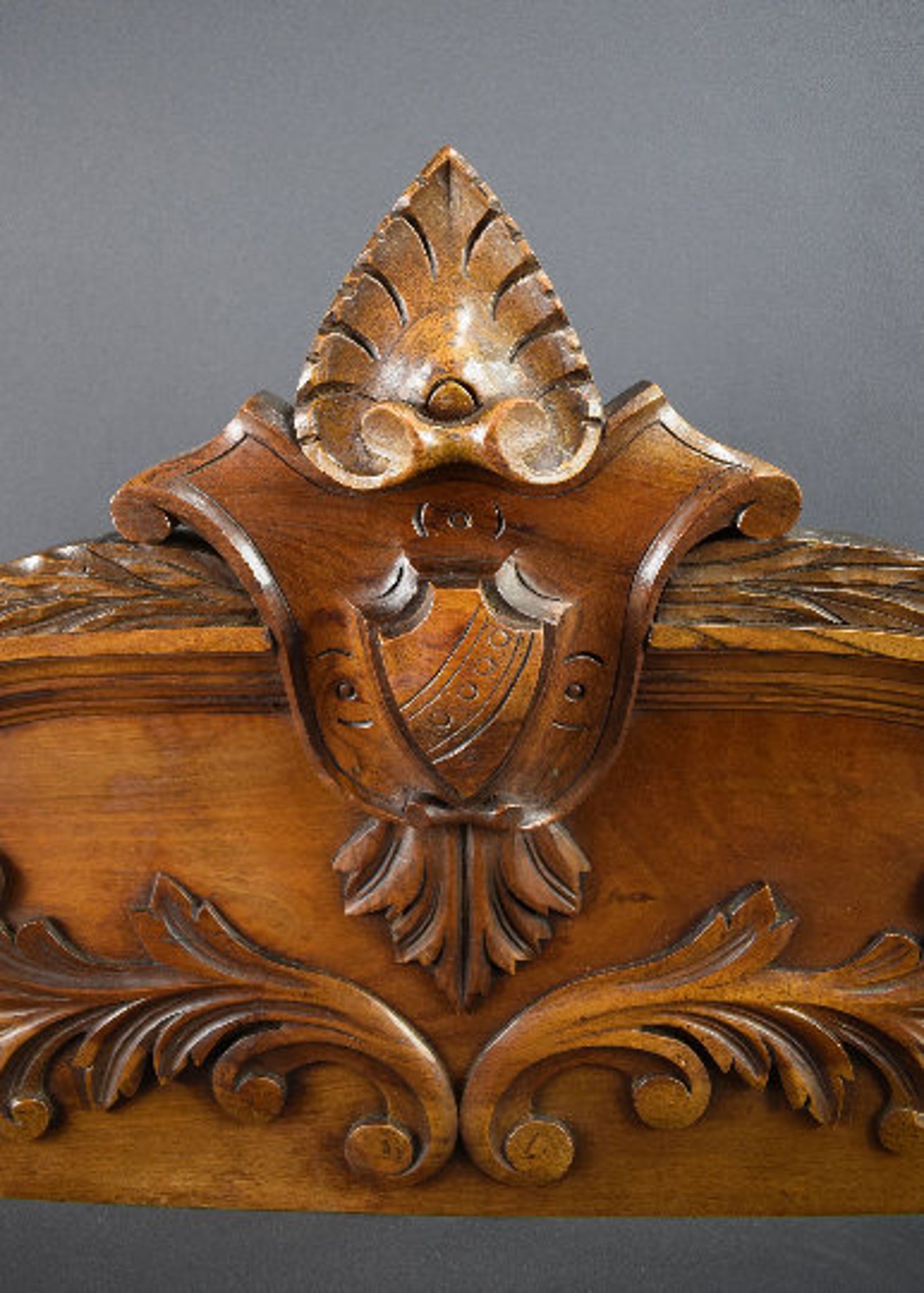 French Antique Carved Wood Pediment Architectural Cornice - Etsy