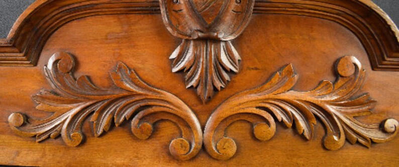 French Antique Carved Wood Pediment Architectural Cornice - Etsy