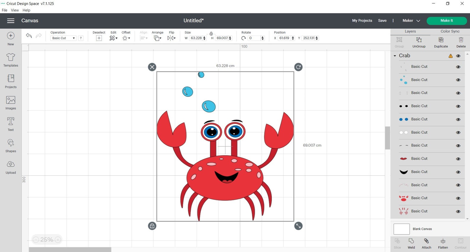 Crab SVG File Cute Crab SVG Little Crab Cut File Cricut - Etsy