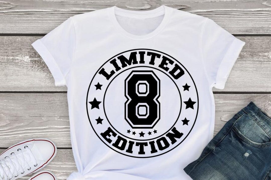 Boy 8th Birthday Svg Png, Limited Edition 8th Birthday Svg Png, 8th ...