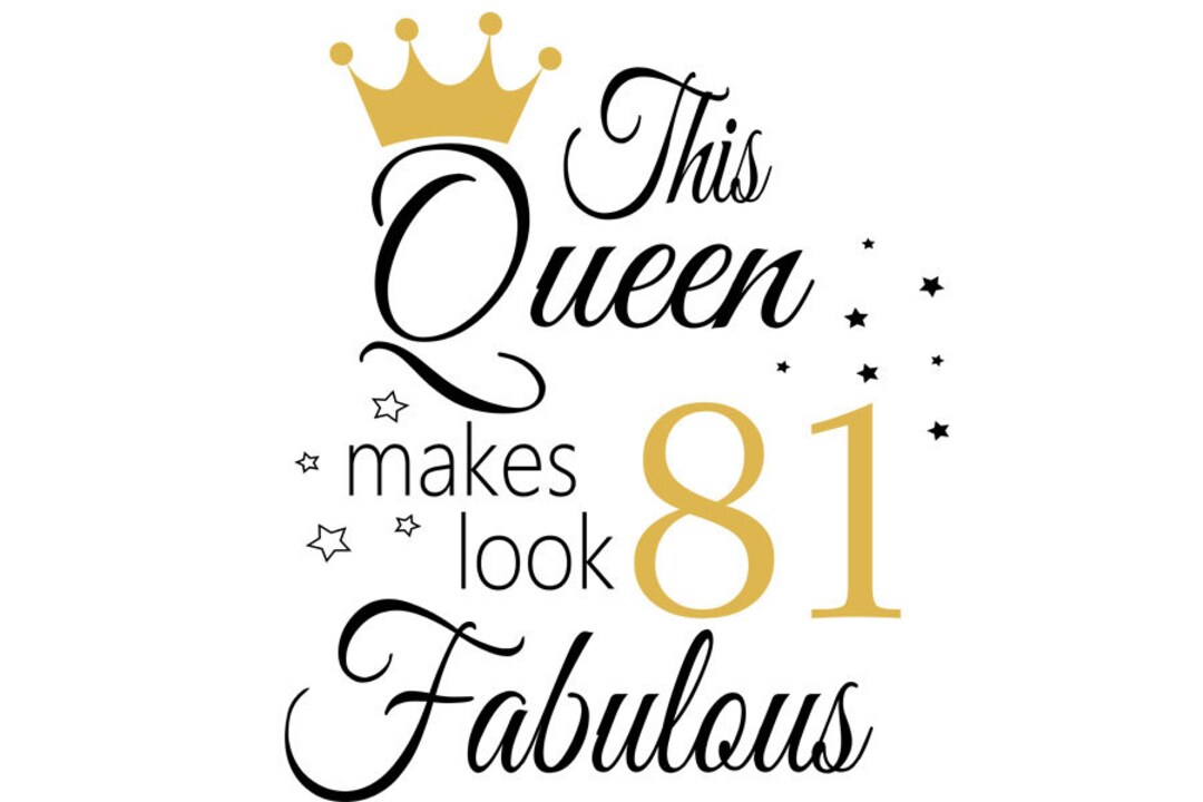 81st Birthday Svg, 81st Birthday Svg, 81st Birthday Clipart, Happy ...