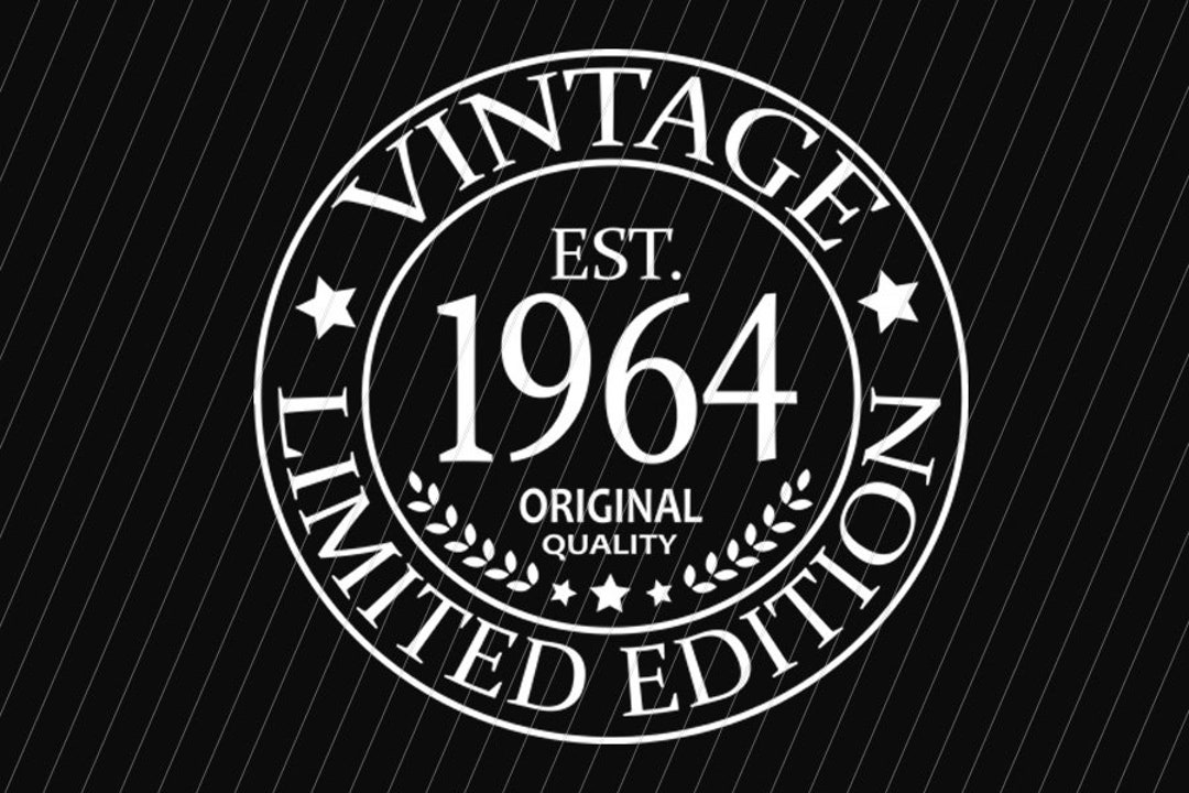 1964 Svg Png Vintage Limited Edition Svg Png, Retro 60th Birthday Svg ...