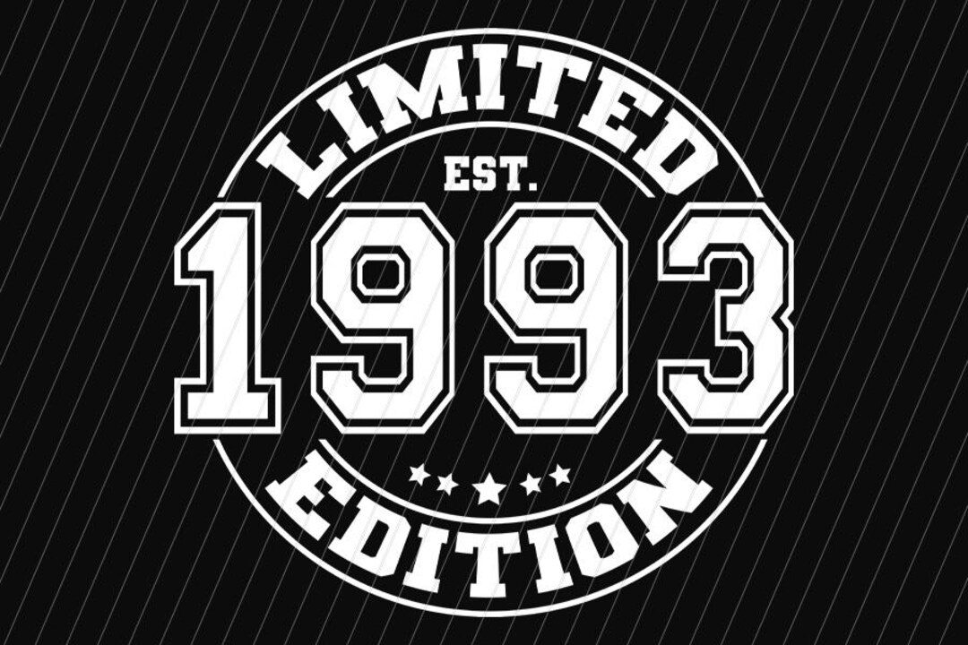 Retro 1993 Limited Edition Svg Png, Retro 32nd Birthday Svg, Man, Boy ...
