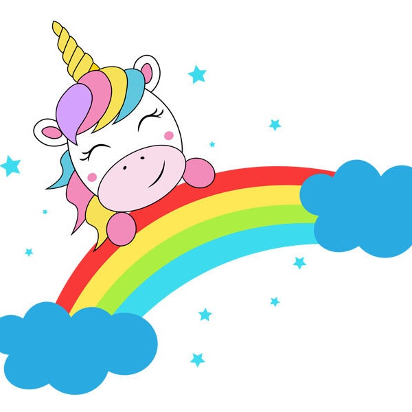 Unicorn Rainbow Svg - Etsy