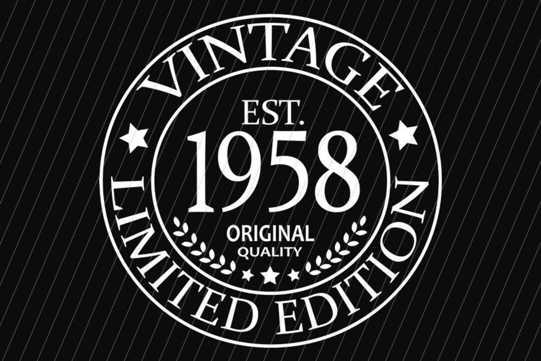 Vintage 1958 Limited Edition Svg Png, Retro 1958 Svg Png, Man 67th ...