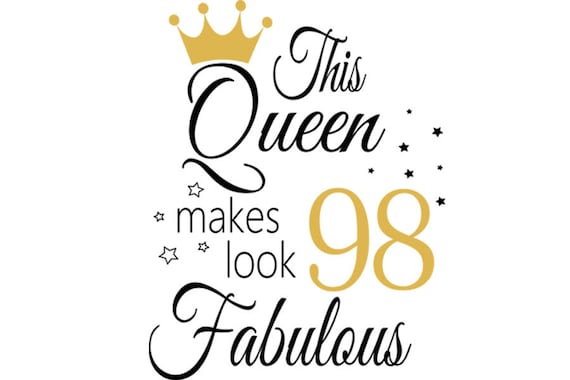 Birthday Svg 98th Birthday Svg 98th Birthday Clipart Happy | Etsy