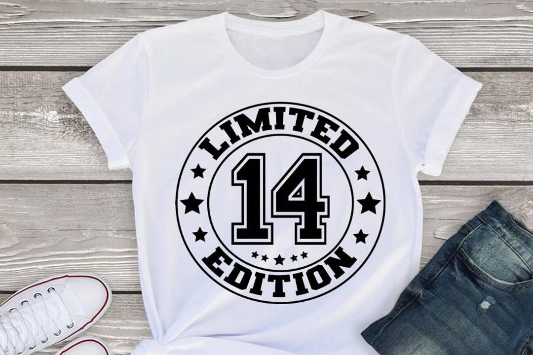 Boy 14th Birthday Svg Png, Limited Edition 14th Birthday Svg Png ...