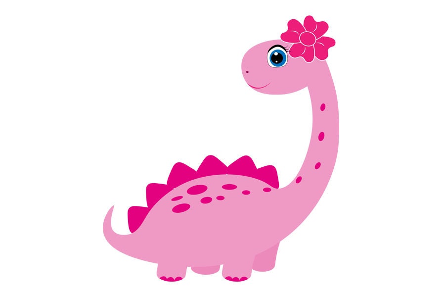 Cute Girl Dinosaur Svg, Cute Dinosaur Svg, Baby Girl Dinosaur Svg ...