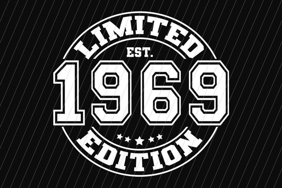 Vintage 1969 Limited Edition Svg Png, Retro 55th Birthday Svg, Man 55th ...