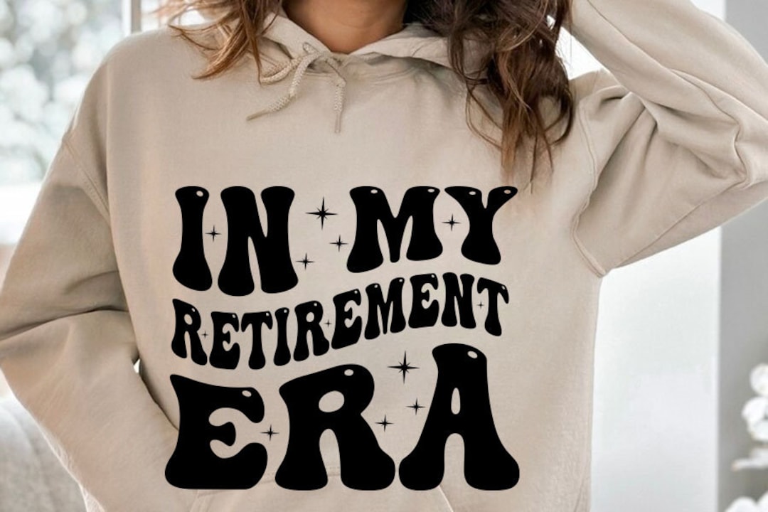 In My Retirement Era SVG PNG, Retirement Era SVG, Groovy Wave Text ...