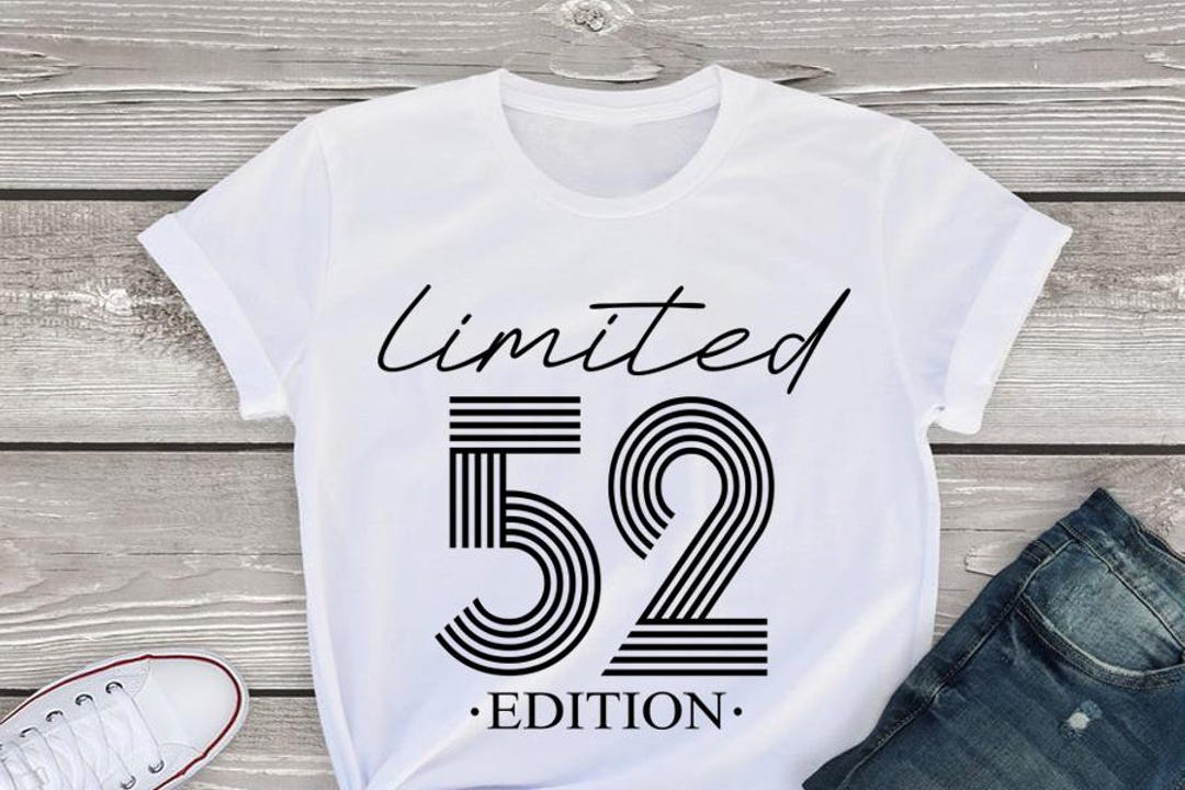 52nd Birthday Svg Png, Man 52nd Birthday Svg Png, Woman 52nd Birthday ...