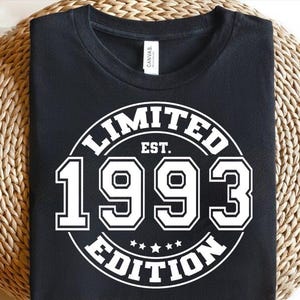 Retro 1993 Limited Edition Svg Png, Retro 31st Birthday Svg, White ...