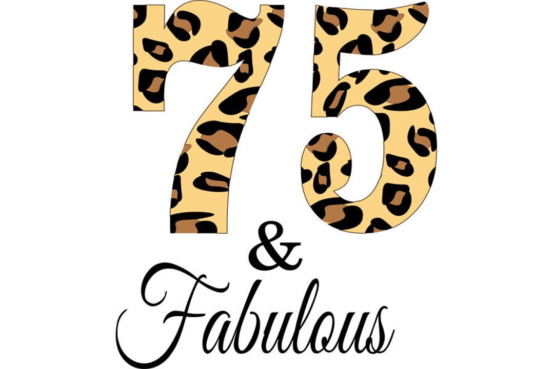Birthday Svg, 75th Birthday Svg, 75th Birthday Clipart, Happy Birthday ...