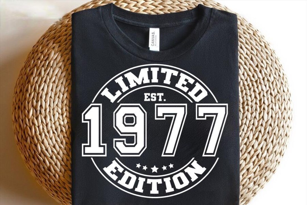 Vintage 1977 Limited Edition Svg Png, Man 48th Birthday Png, Retro 48th ...