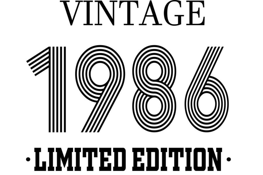 Vintage 1986 Limited Edition Svg Png, Man 39th Birthday Png, Retro 39th ...