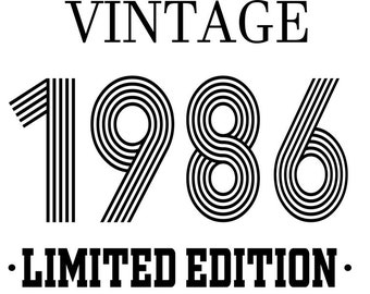 Birthday 1986 Svg - Etsy