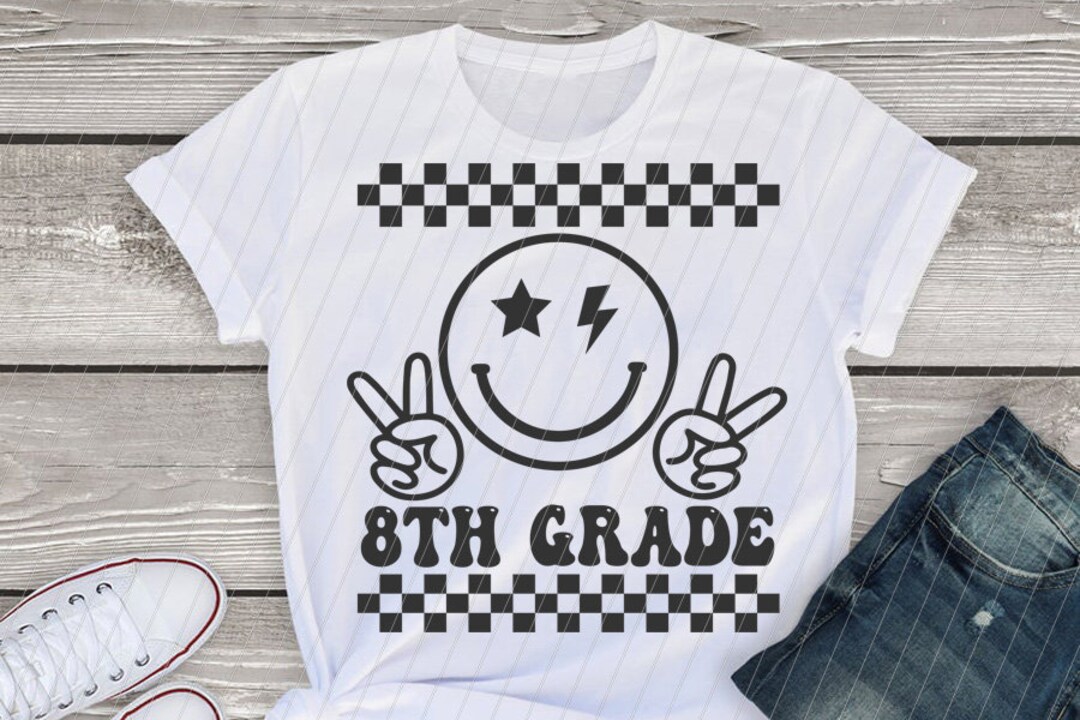 8th Grade Smile Face Svg Png, Hello Eighth Grade Svg Png, in My 8th ...