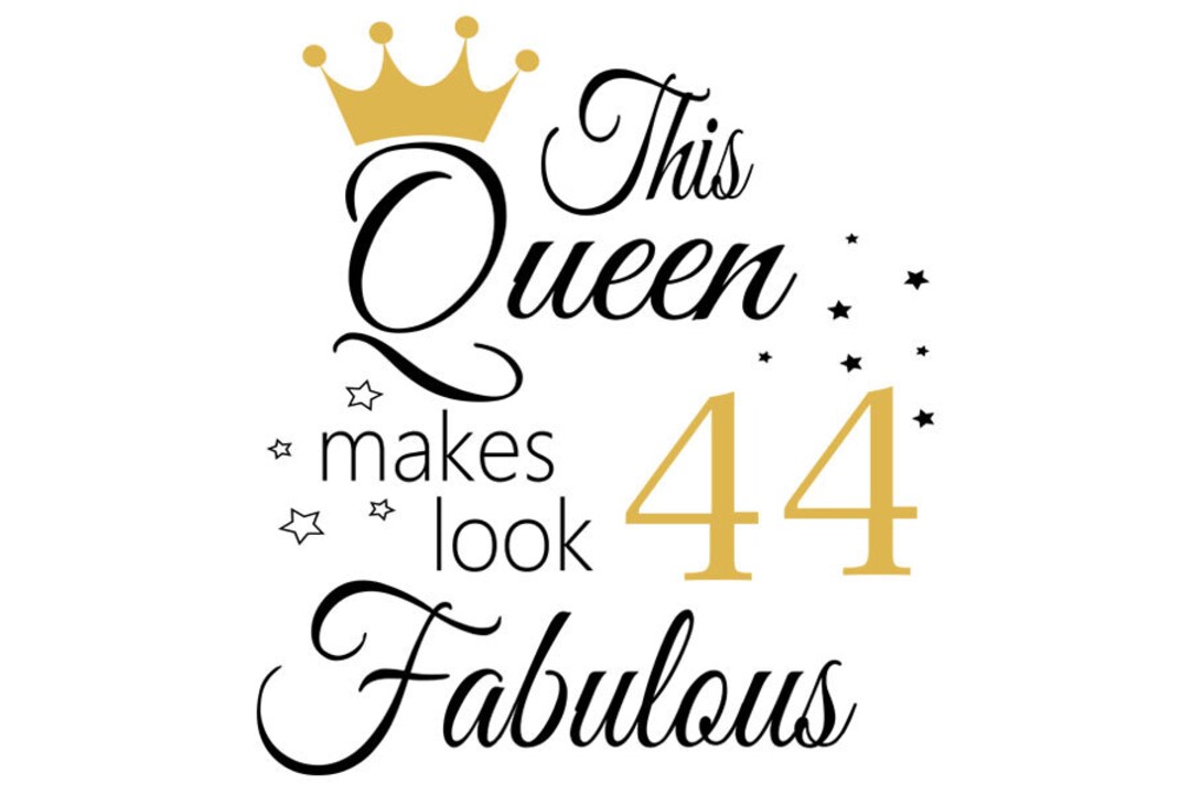 44th Birthday Svg, 44th Birthday Svg, 44th Birthday Clipart, Happy ...