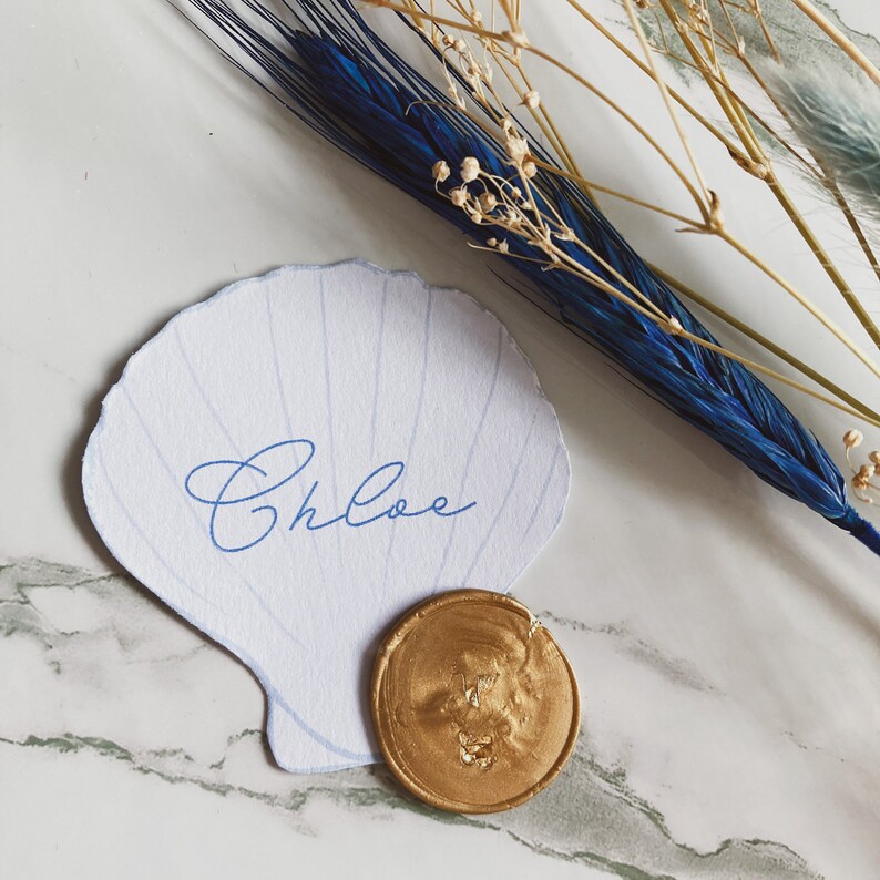 Shell Place Names Beach Wedding Decor Baby Shower Place - Etsy