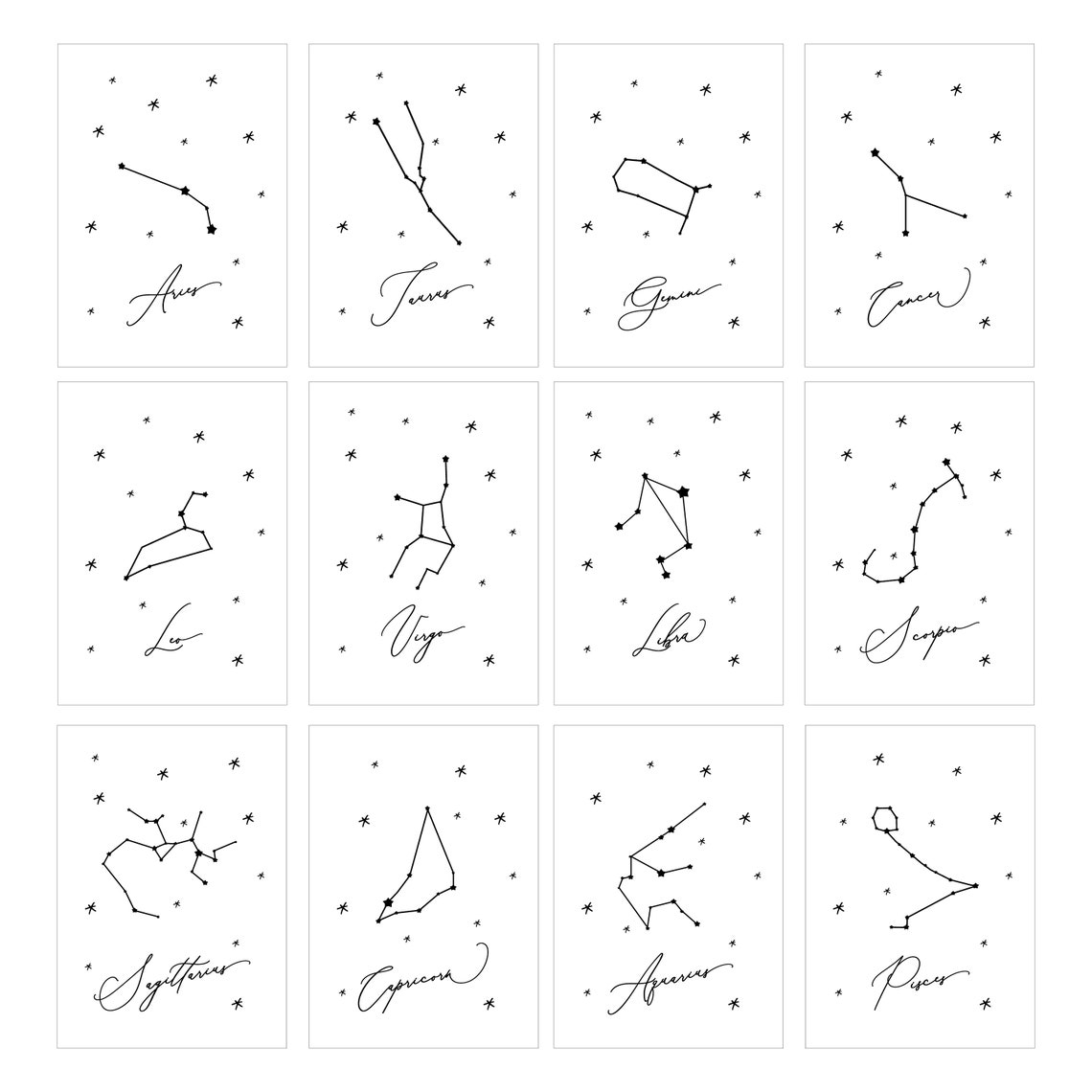 Constellation Table Numbers: Gold Celestial Wedding Decor, Navy Zodiac ...