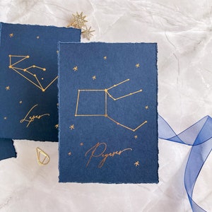 Custom Constellation Table Numbers: Navy & Gold Celestial Wedding Decor ...