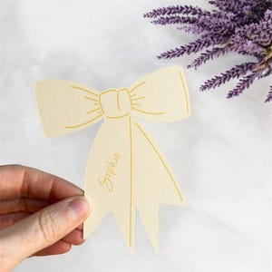 Blue Bow Shaped Place Names, Summer Wedding Decor, Pastel Baby Shower ...