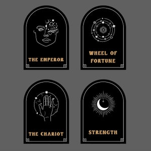 Tarot Inspired Table Numbers, Monochrome Wedding Decor, Celestial ...
