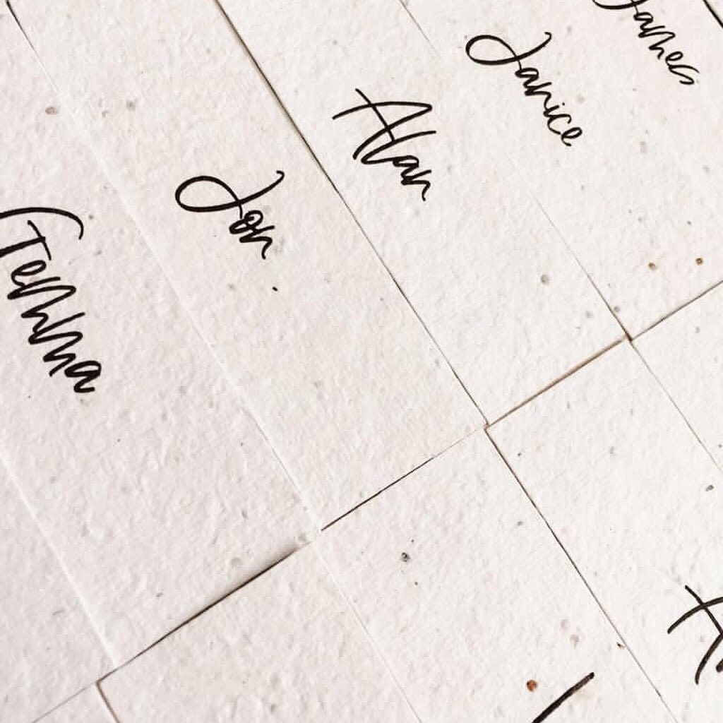 Seeded Paper Place Names Wedding Decor Wedding Place Cards | Etsy UK