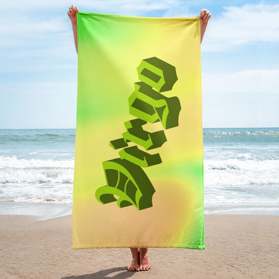 Zodiac Virgo Beach and Pool Towel, Soft & Absorbent, Birthday Vacation ...