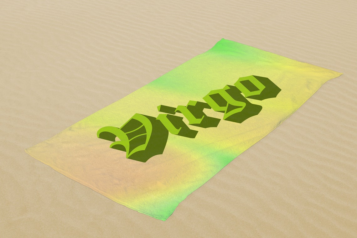 Zodiac Virgo Beach and Pool Towel, Soft & Absorbent, Birthday Vacation ...