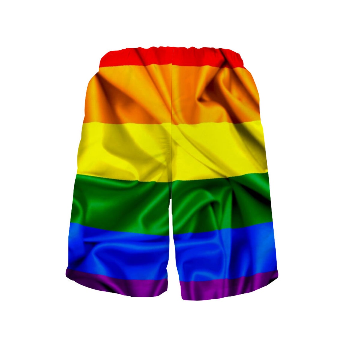 Gay Pride Rainbow Flag Mens Swim Trunks Etsy