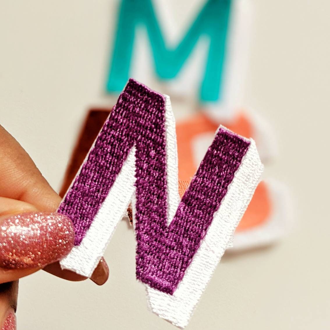 Custom Iron on Letters Patch, 3D Block Colour Letter Patch, Iron-on ...