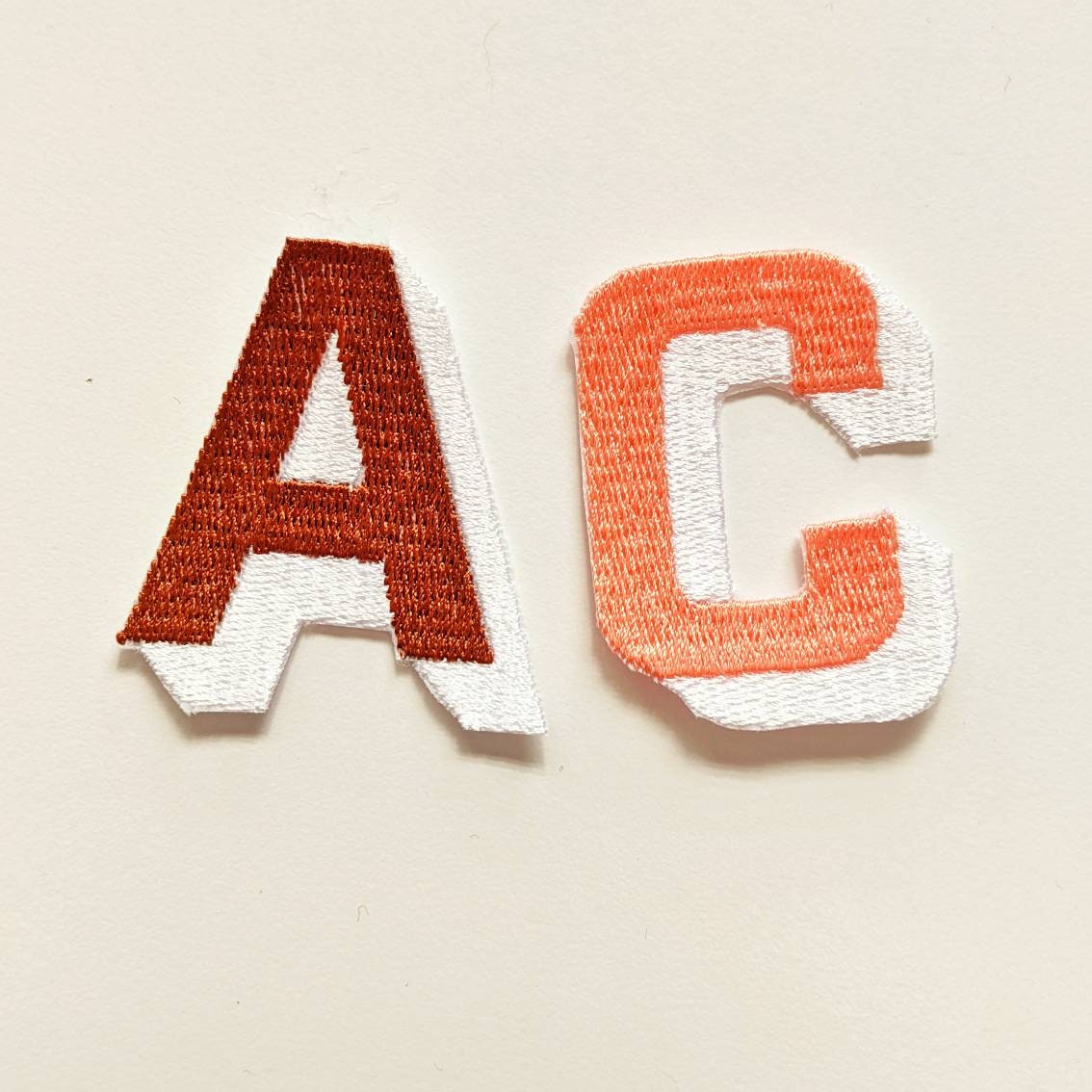 Custom Iron on Letters Patch, 3D Block Colour Letter Patch, Iron-on ...