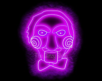 Neon Horror Character PNG Pennywise - Etsy